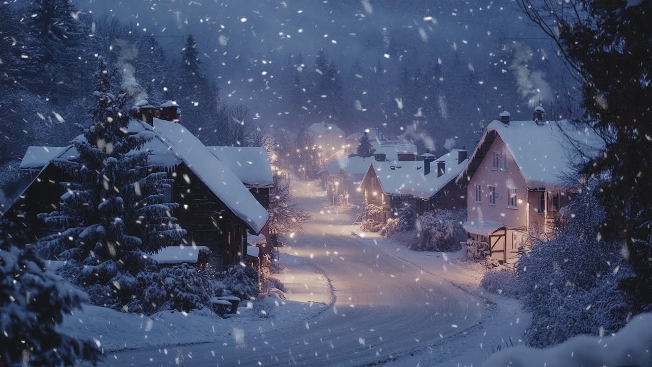 Serene Winter Storm | Soothing Snow & Wind Sounds for Peaceful Rest ...
