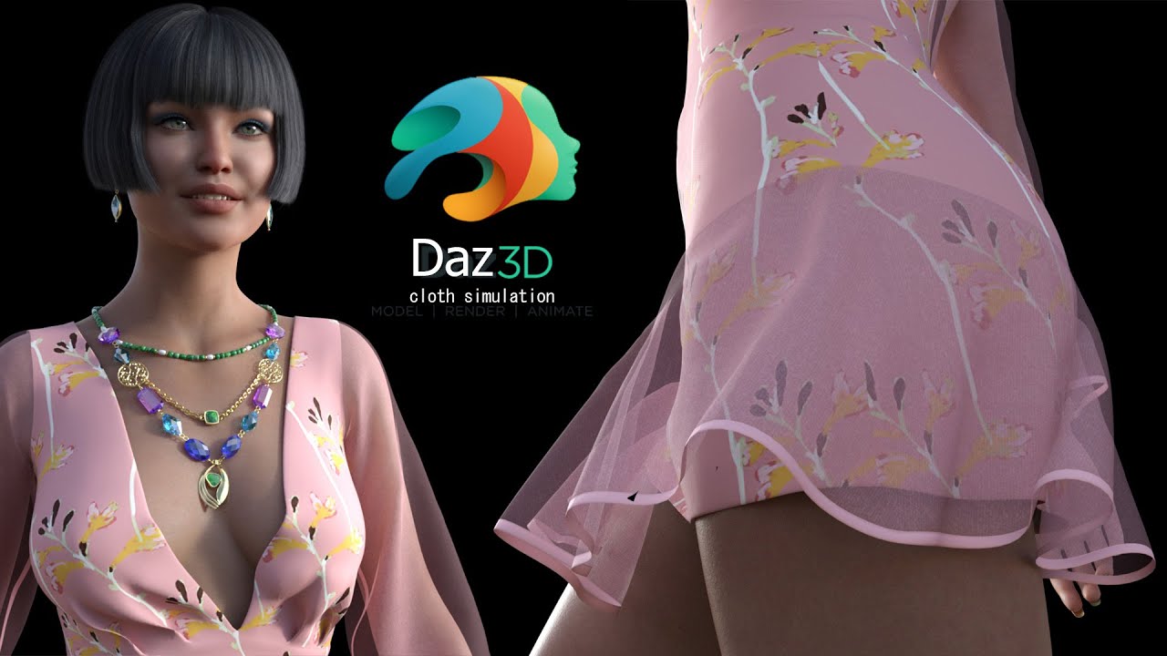 Daz 3D Studio Cloth Simulation Animation - YouTube