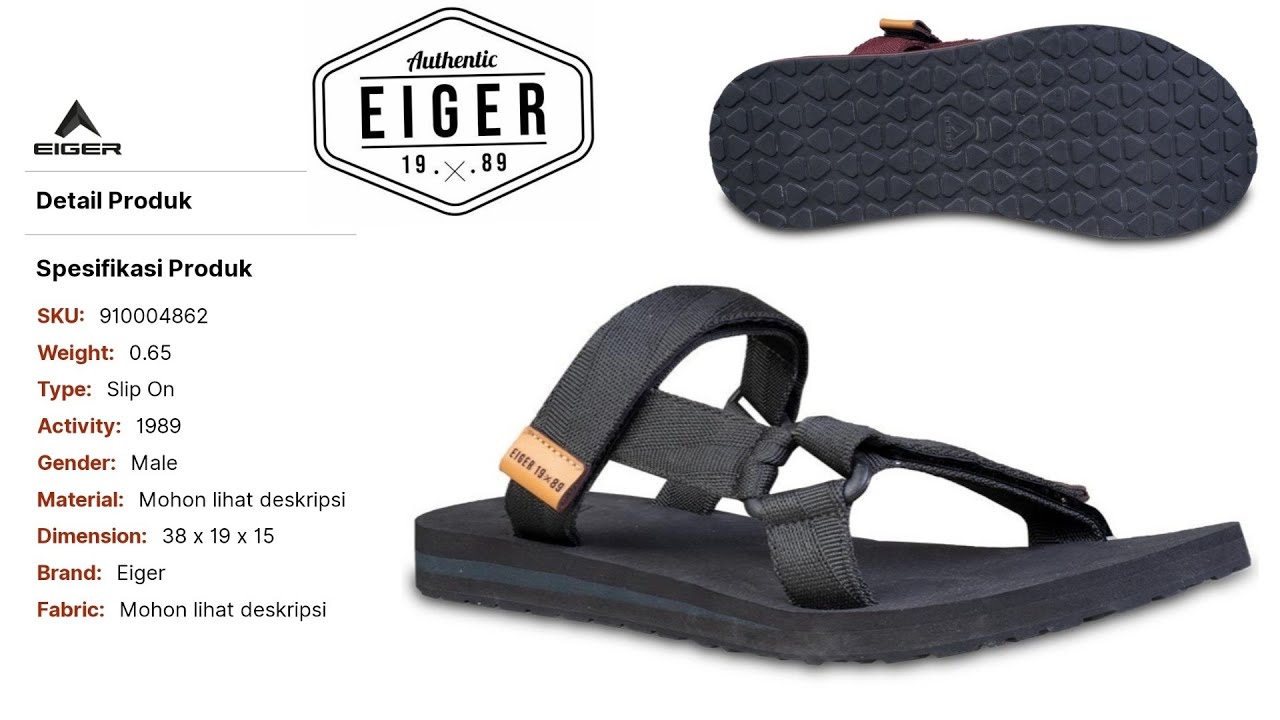 SANDAL EIGER CHARMELEON || SENDAL EIGER 1989 NEW STYLE || 910004862 ...