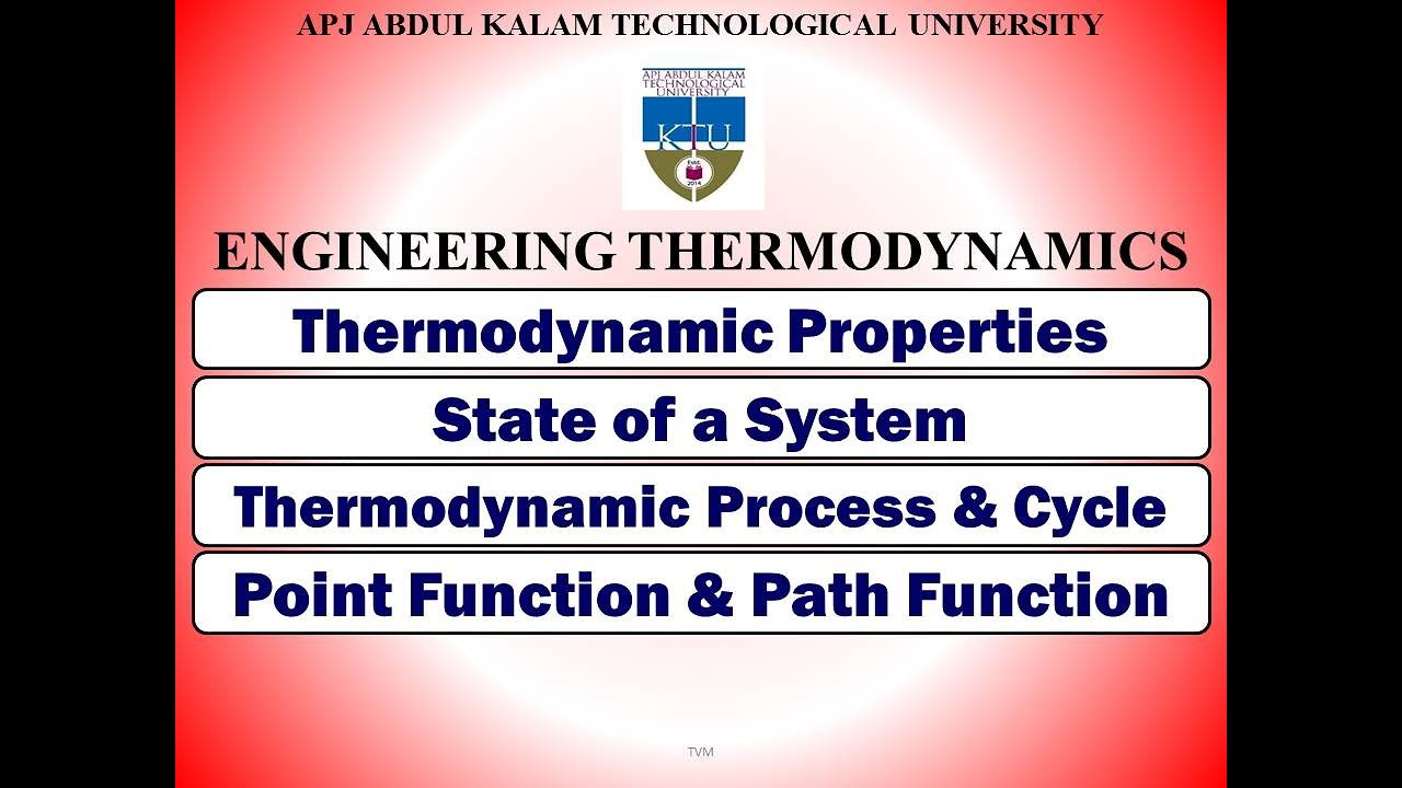 Basic Concepts of Thermodynamics - 2 | KTU | TD | Module 1 | Part 2 ...