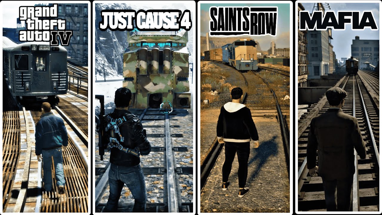TRAIN vs MAIN CHARACTER in Open World games Part 1. - YouTube