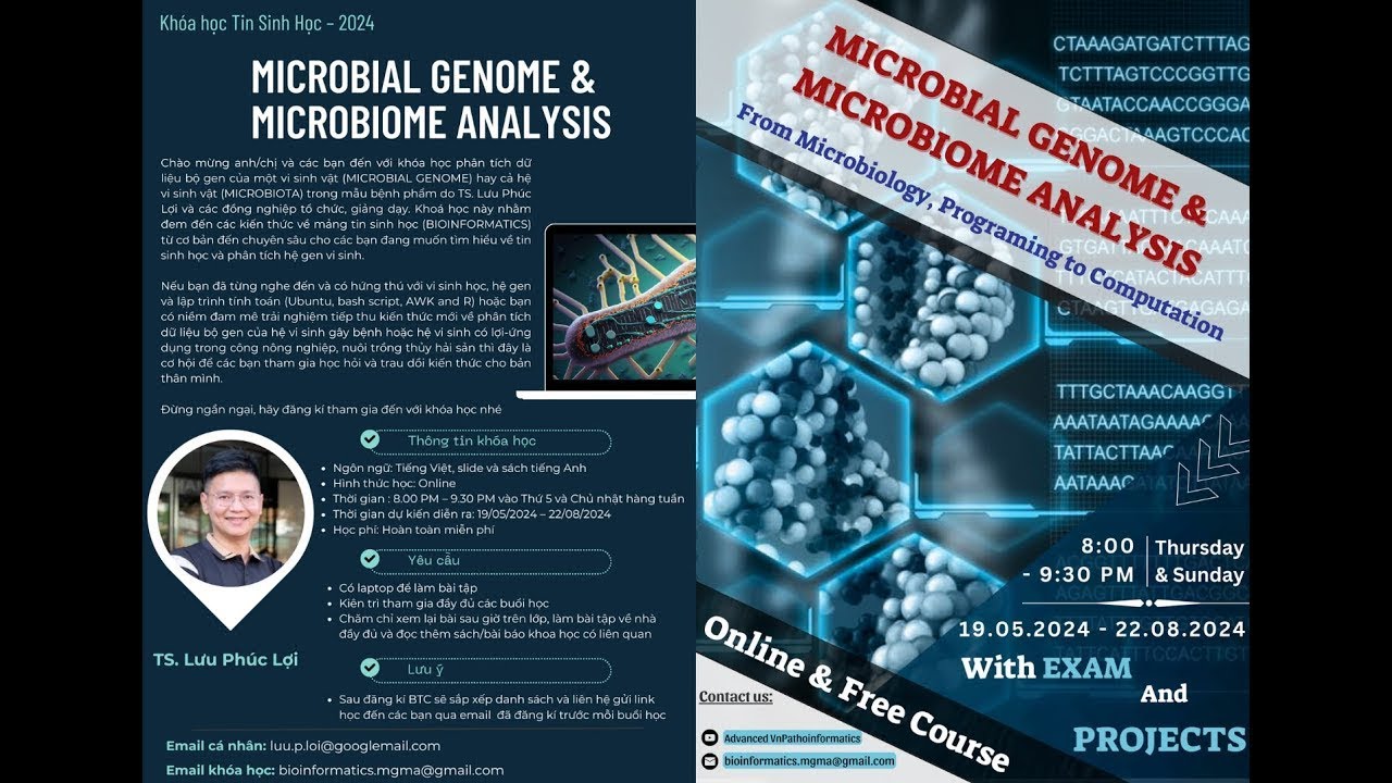 MICROBIAL GENOME & MICROBIOME ANALYSIS 30/06/2024 - YouTube