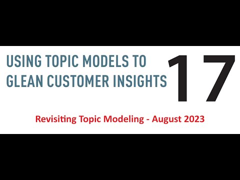 Chapter 17 Topic Modeling Example - Revisted - YouTube