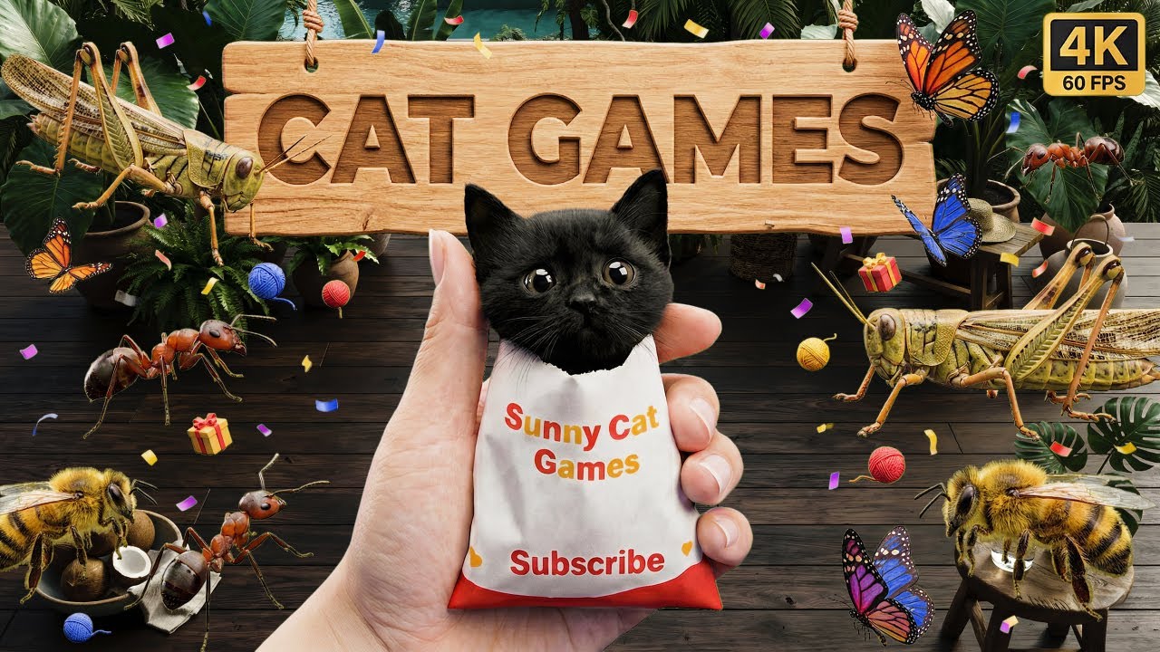 CAT GAMES 🐾 3D Game for Cats | Video for Cats – Ultimate CAT TV #11 😻 ...