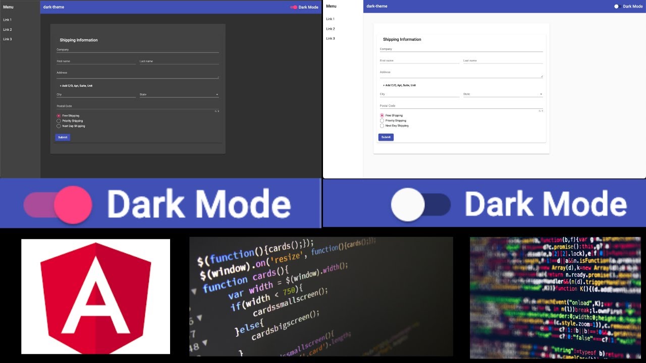 Add Dark Mode With Toggle In Any Angular Application Dashboard Youtube