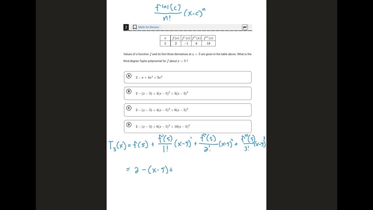 AP Calculus BC - Unit 10 Progress Check - MCQs (part C) - YouTube
