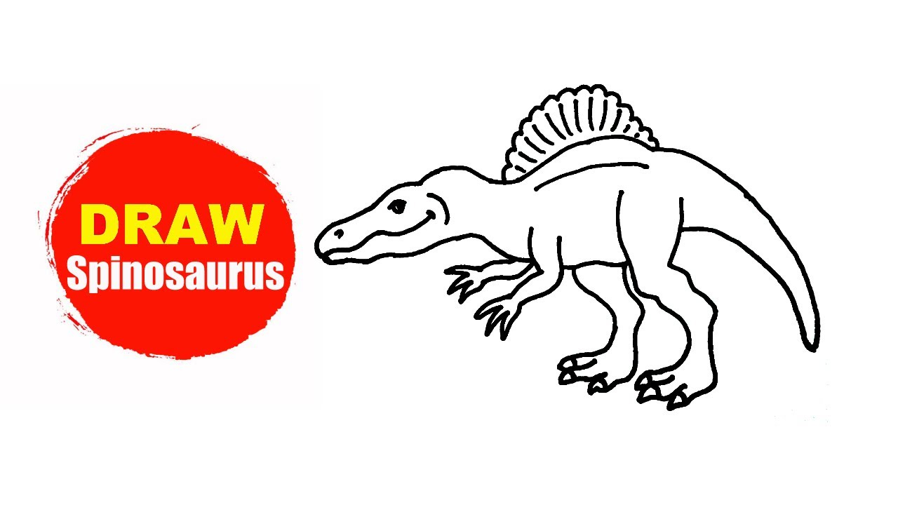 How To Draw Spinosaurus | Dinosaur Drawing Easy Step By Step - YouTube