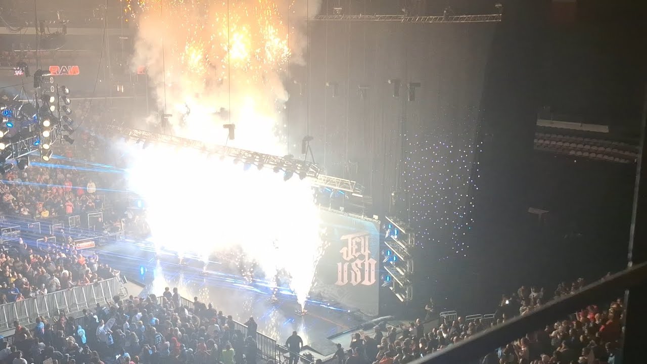 Jey Uso Intercontinental Championship Celebration Pyro!!! WWE RAW 9-30 ...
