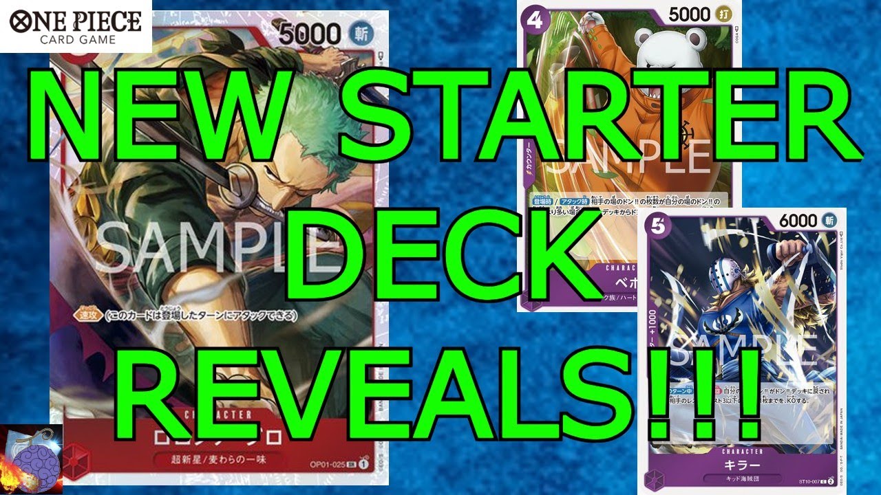 NEW STARTER DECK REVEALS!!! RUSH ZORO REPRINT!!! (One Piece Card Game ...