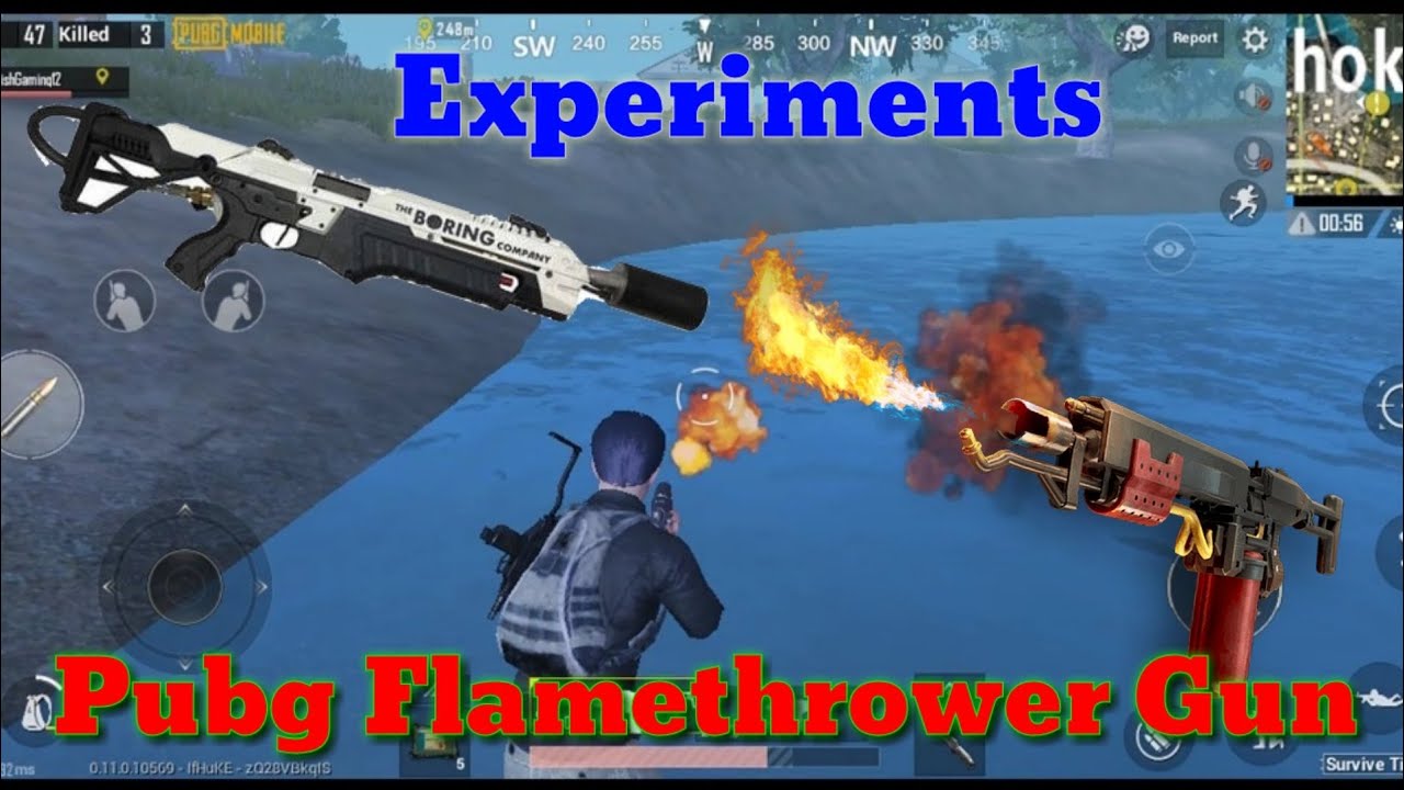 Pubg Mobile Flamethrower Gun Experiment In Whater | What Happened - YouTube