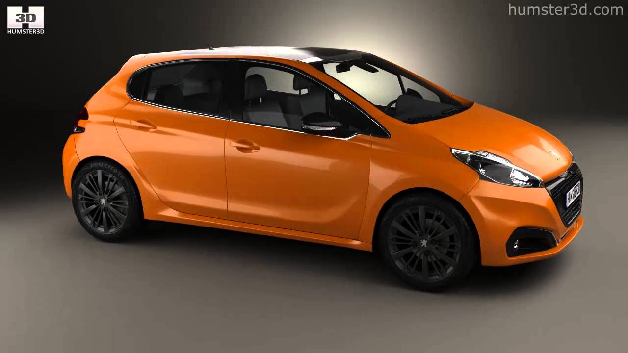 Peugeot 208 5-door 2018 3D model by 3DModels.org - YouTube