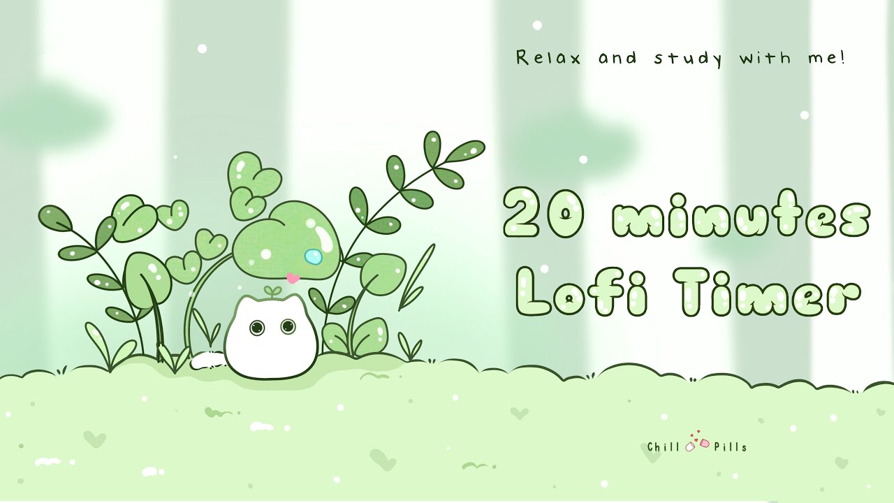 20 minutes - Relax & study with me Lofi | Spirit kitty forest #timer ...