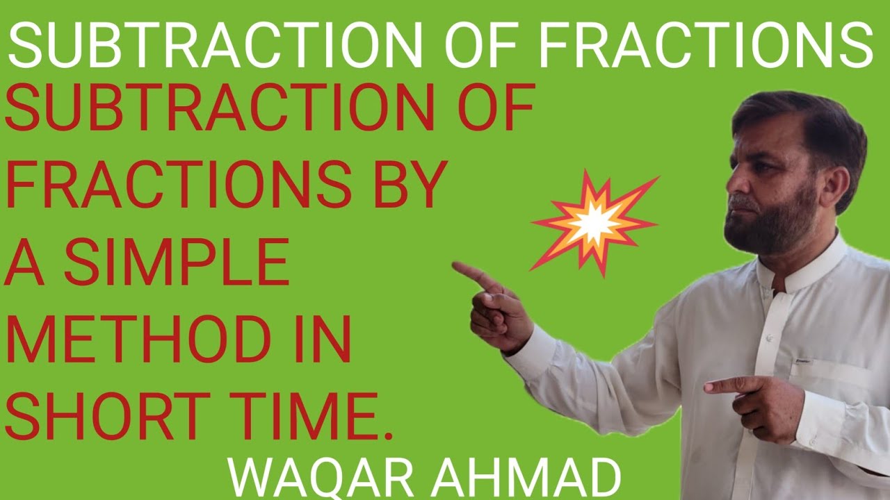 Subtraction of fractions by simple method. - YouTube