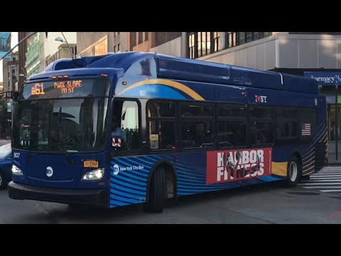 MTA NYC Bus New Flyer XN40 #806 B61 - YouTube