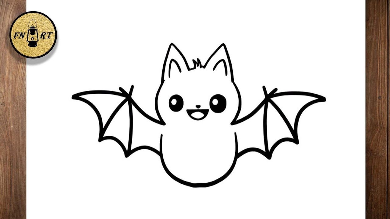 How to draw a small bat easy - YouTube