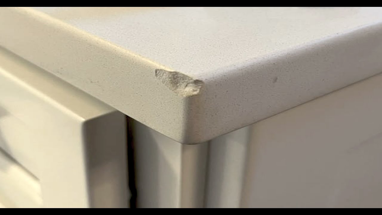 Broken Quartz Countertop Repair - YouTube