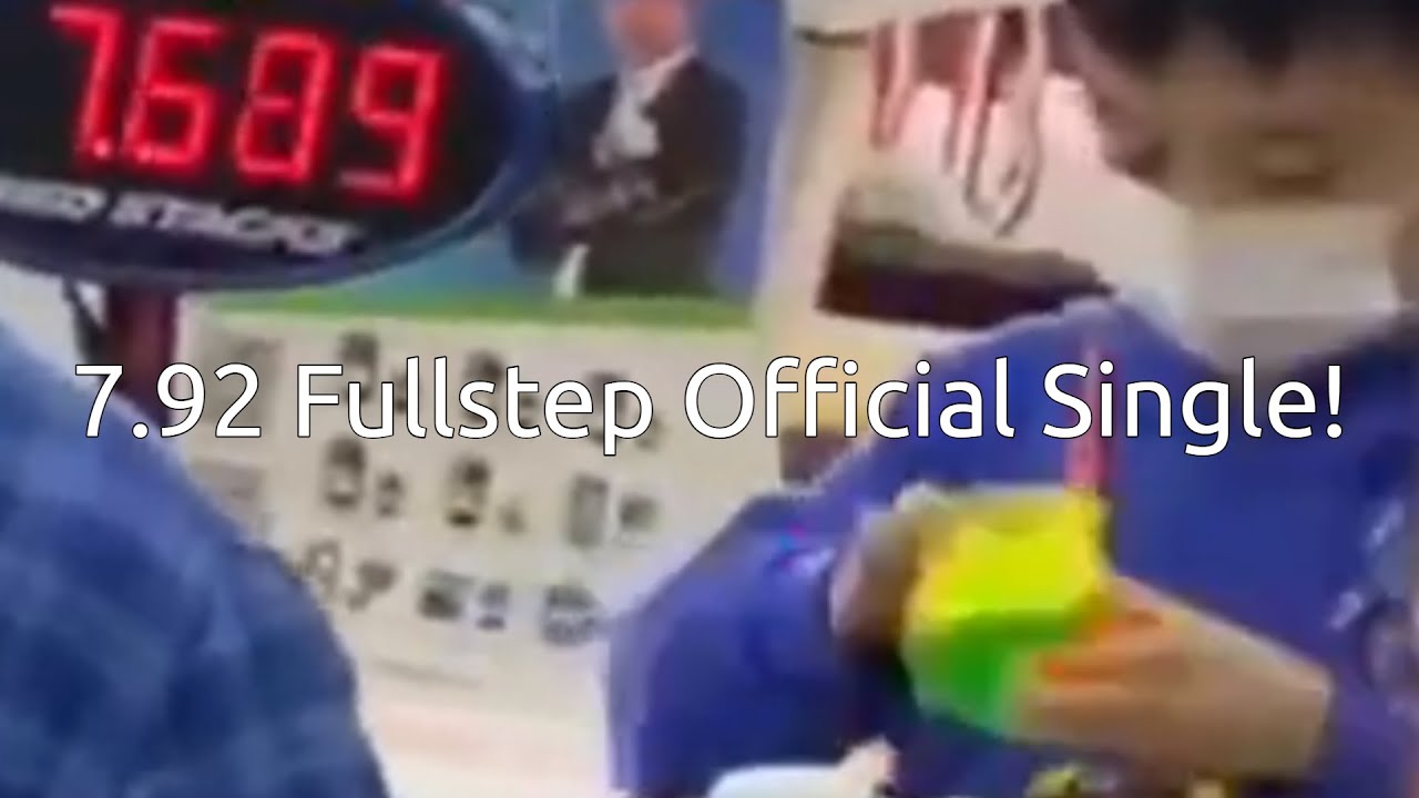Breakdown Of Bofan Zhang's Fullstep 7.92 Official 3x3 Single! 5 Years ...