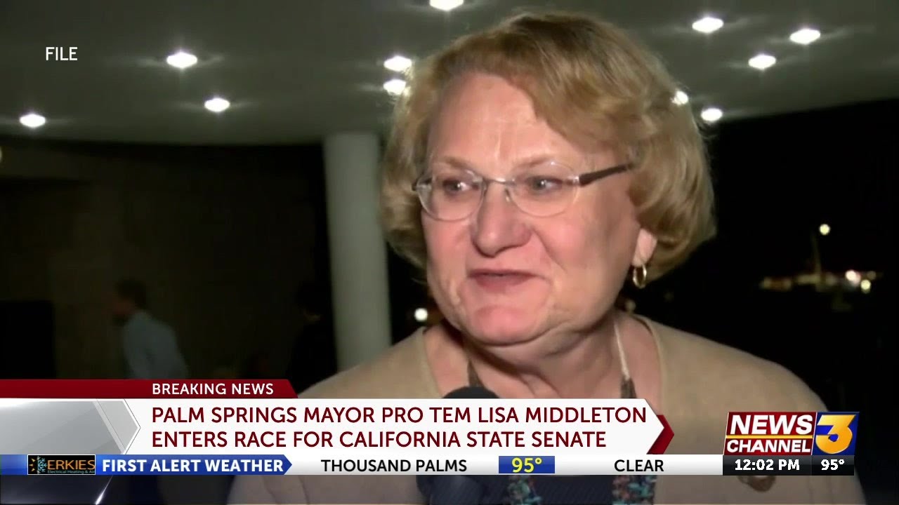 Palm Springs Mayor Pro Tem Lisa Middleton to run for State Senate - YouTube