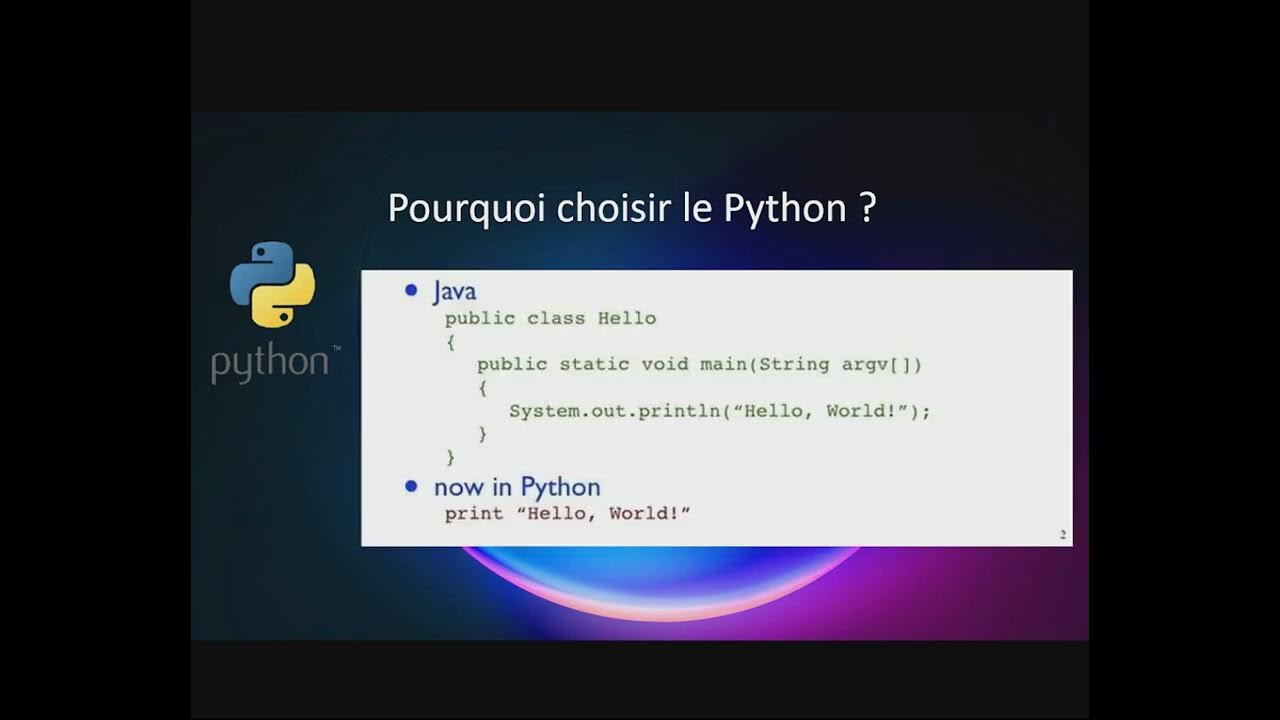 Pourquoi choisir le langage Python ? - YouTube