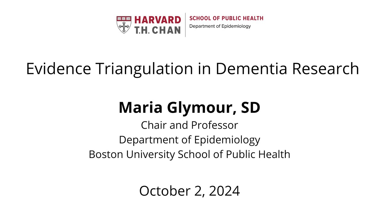 Maria Glymour Seminar, Oct 2, 2024 - YouTube