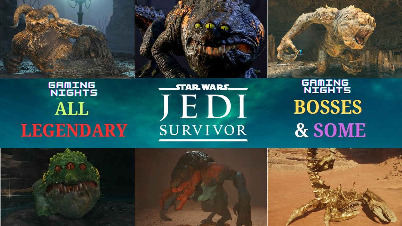 All Legendary Bosses & Some | Star Wars Jedi: Survivor #starwars - YouTube