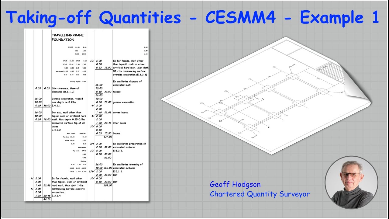 CESMM4 Take-off Worked Example - YouTube