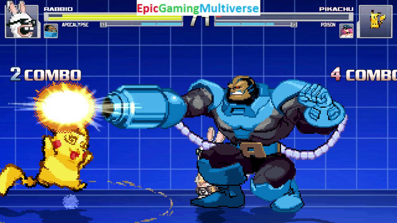 The Rabbid And Apocalypse VS Pikachu And Poison In A MUGEN Match ...