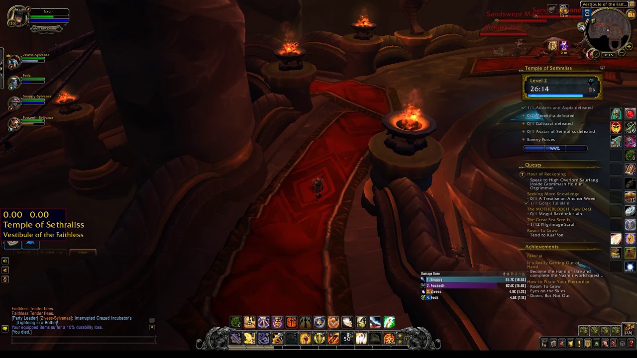 Temple of Sethraliss Mythic Key +2 BfA WoW - YouTube