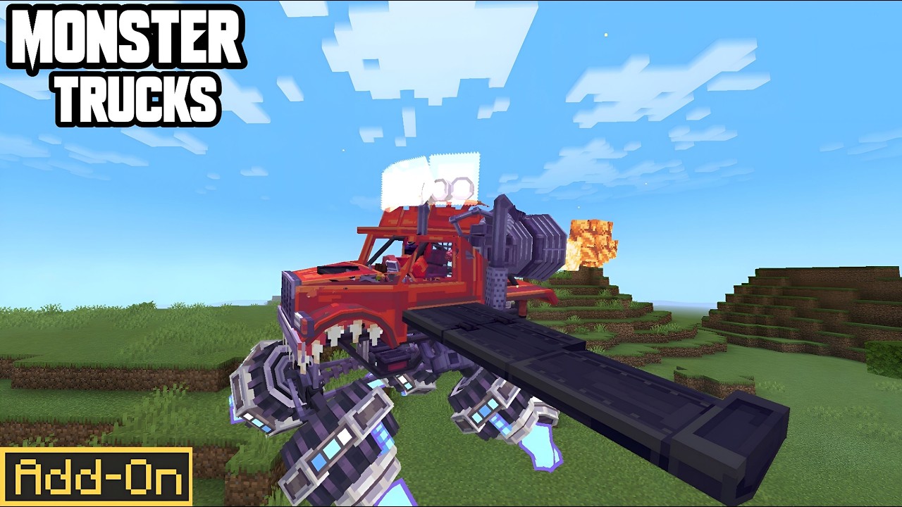 Monster Trucks Add-on for Minecraft PE – Cool Animations,100+ Custom ...