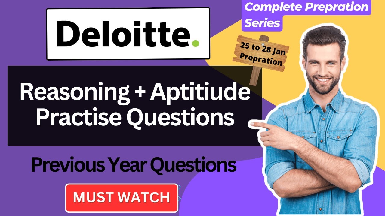 Deloitte Previous Year Asked Questions | Reasoning + Aptitude Practice ...