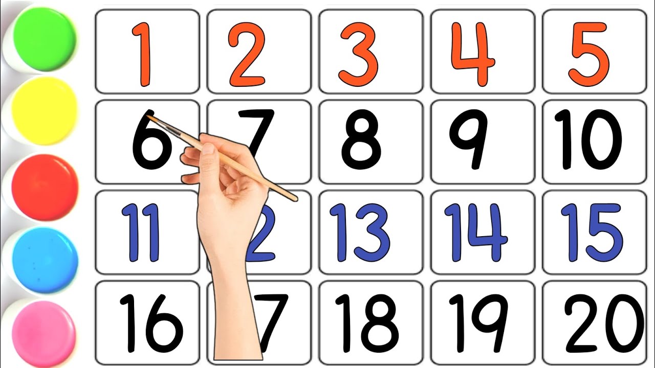 1 to 20 number counting | counting 1234 | Kids 123 song | kids english ...