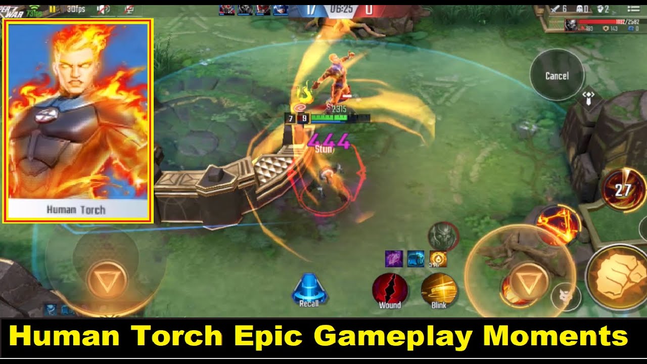 Human Torch Gameplay Insane & Epic KO Moments| Montage GMV| MARVEL ...
