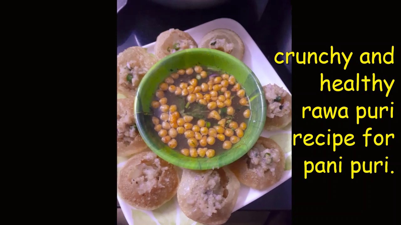 easy crunchy homemade rawa puri recipe for pani puri - YouTube