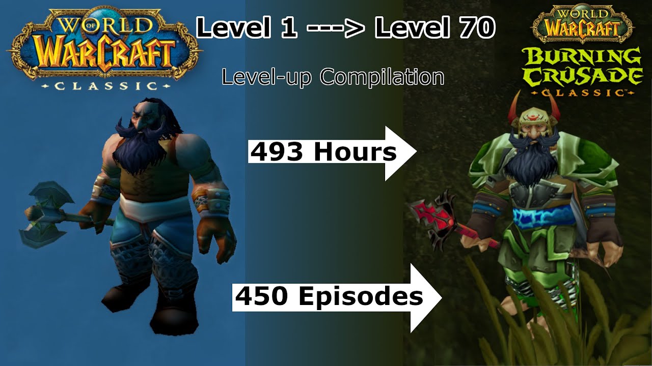 WoW (TBC) Classic: Level 1 To 70 Compilation - YouTube