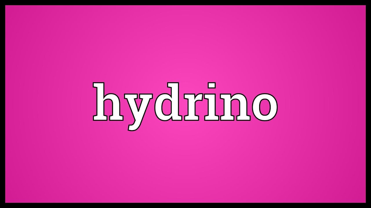 Hydrino Meaning - YouTube