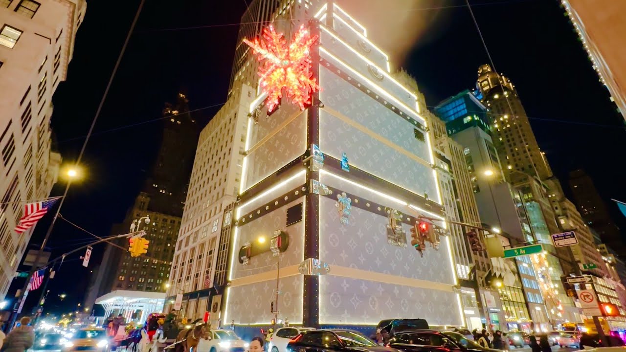 The 2026 holiday light show at the luxury brand stores on Fifth Avenue ...