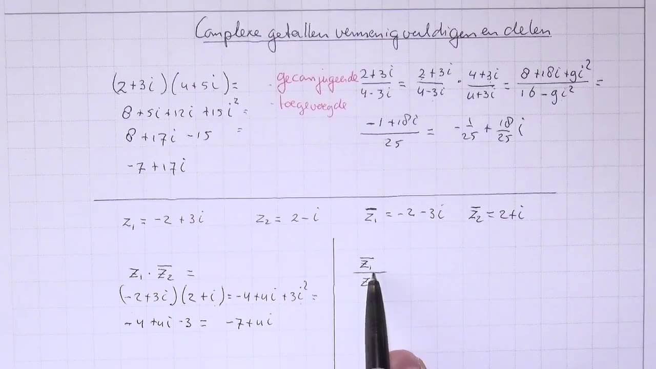 VWO6wisD_H7_4 Complexe getallen vermenigvuldigen en delen - YouTube