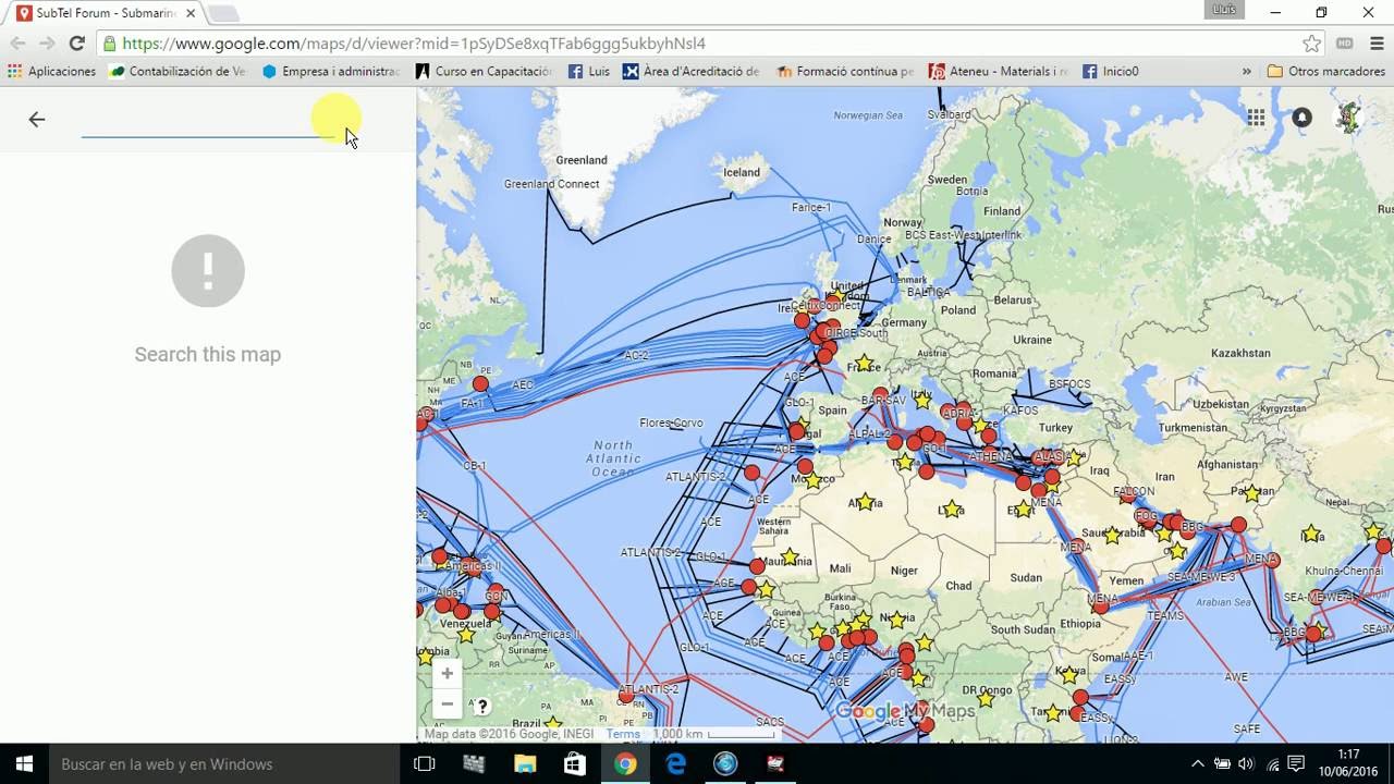 Mapa de Cables Submarinos de Telecomunicaciones - YouTube