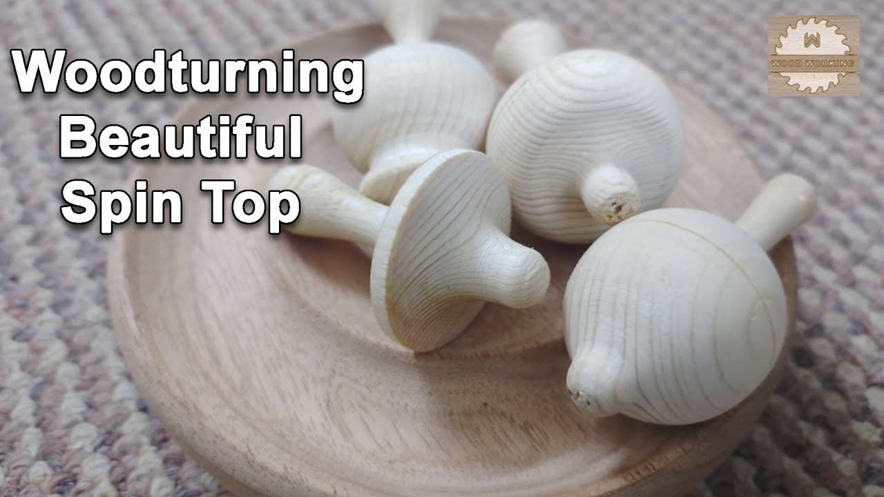 Crafting a Classic Spin Top on the Lathe | Woodturning a Beautiful Spin ...