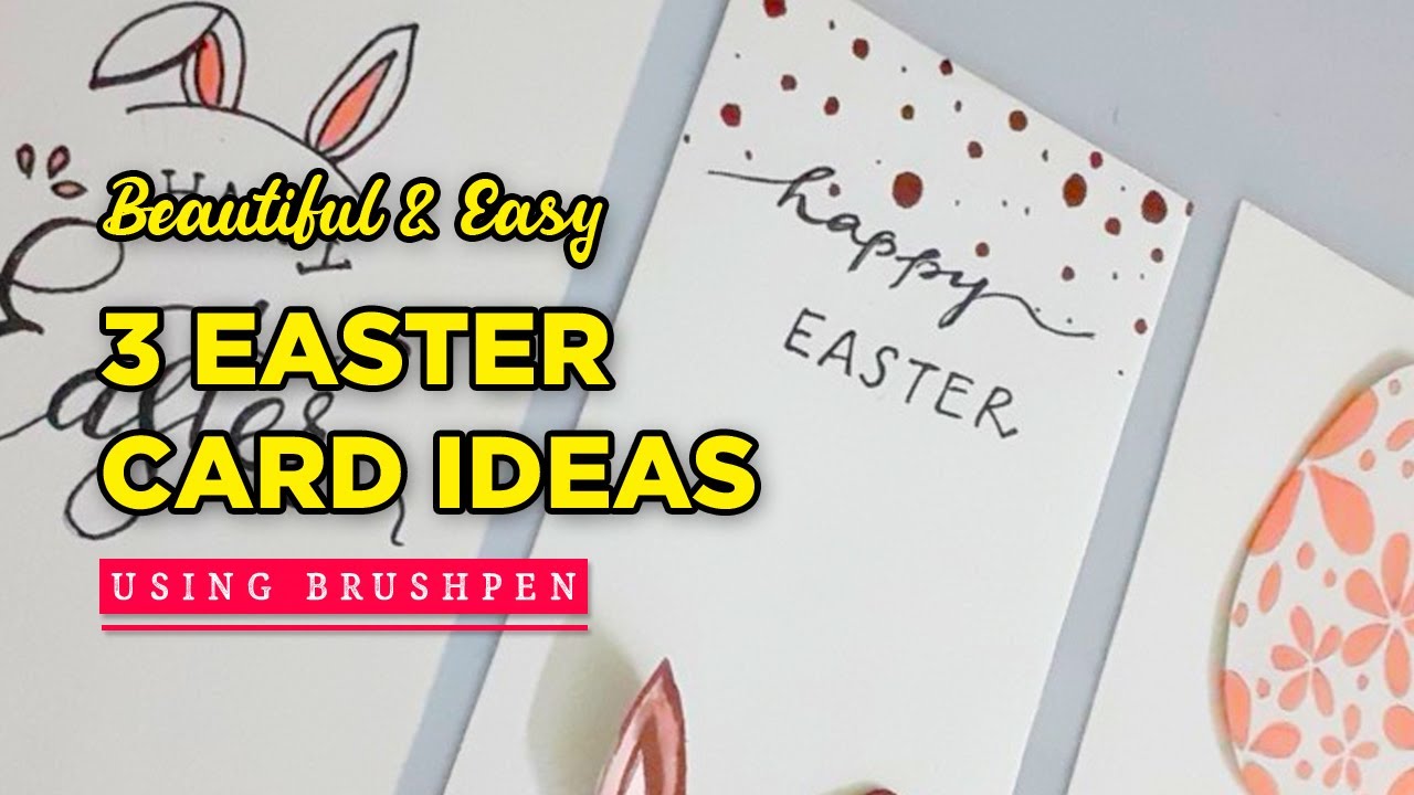 3 Easter Card Ideas - Step by Step | Simple & Easy Easter Cards - YouTube