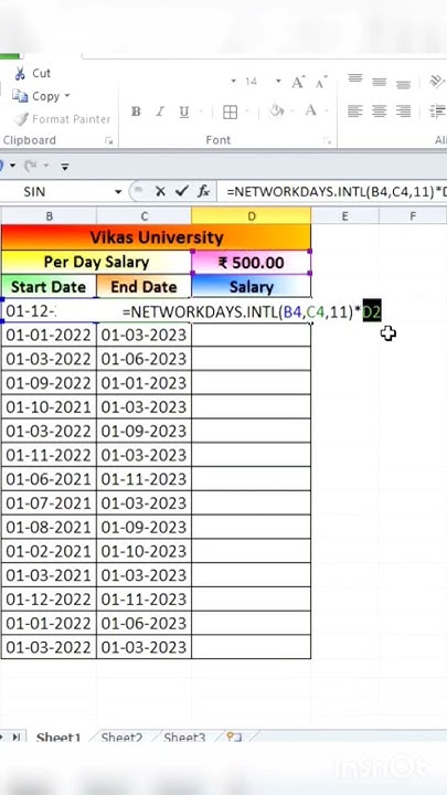 Excel Trick for Calculating Salary in Excel | #excel #shorts #exceltips #exceltricks # ...