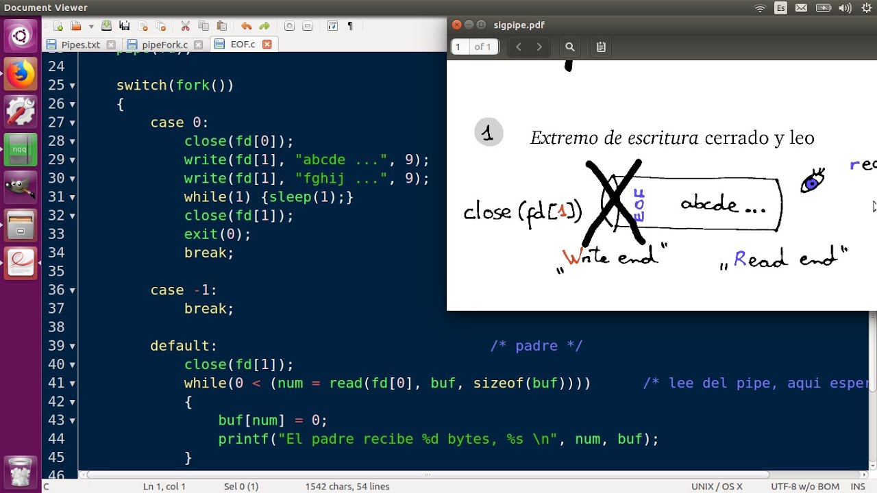 Forkpipe Y Eof Endoffile Linuxc Youtube
