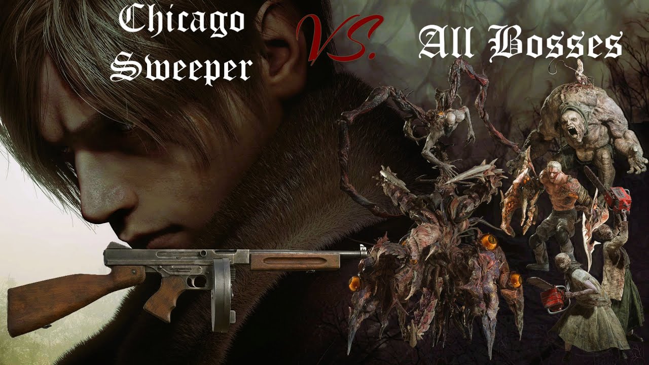 Resident Evil 4 Remake | MAXed Chicago Sweeper VS. All Bosses ...