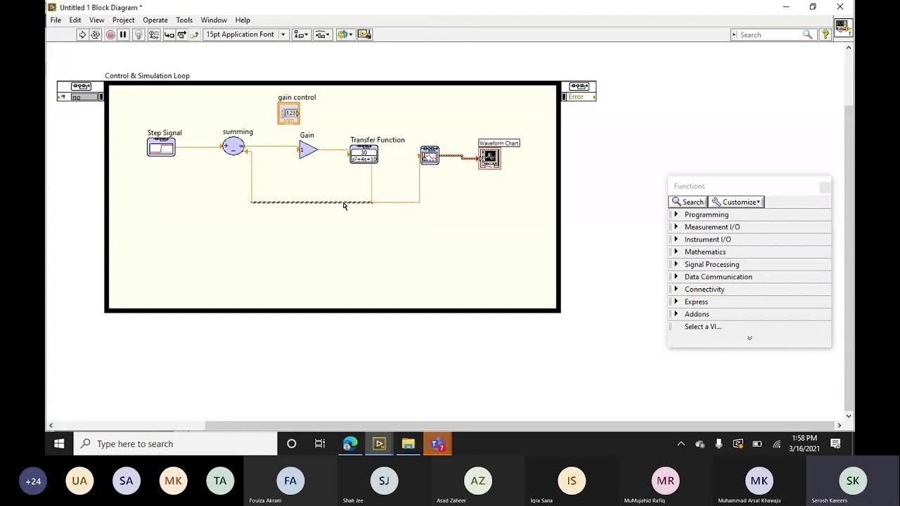 close loop function using labview - YouTube