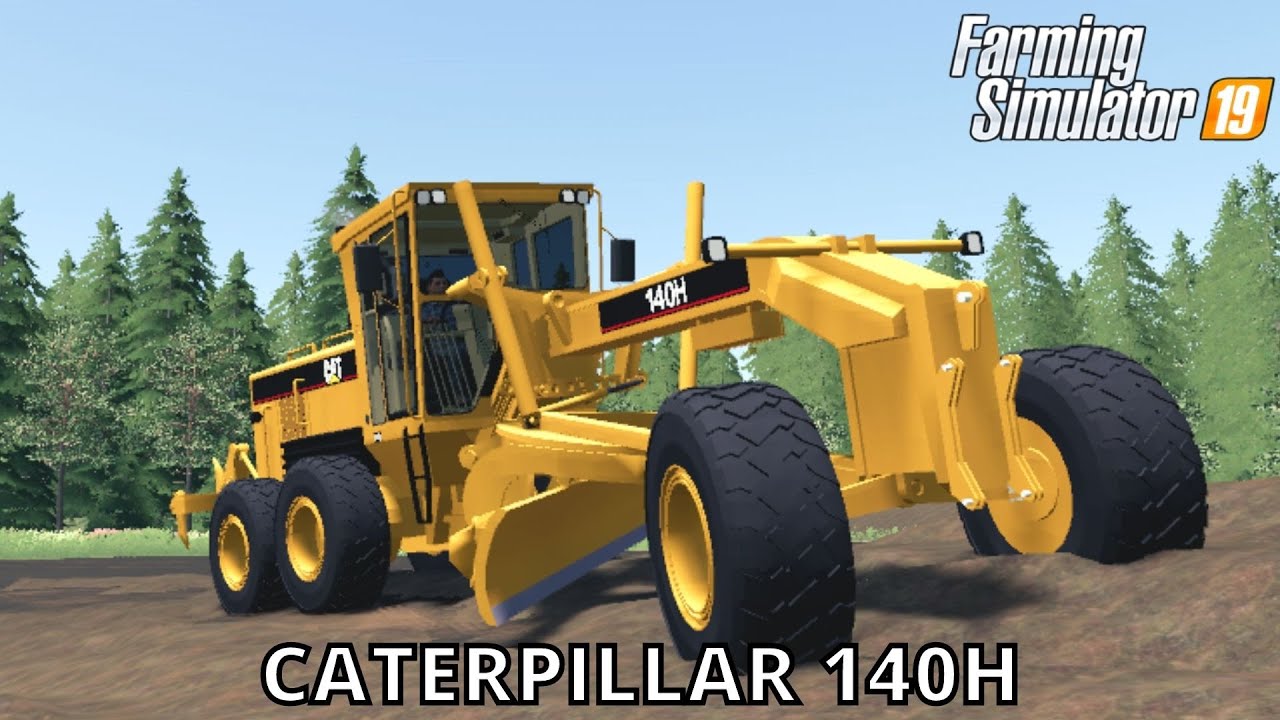 FARMING SIMULATOR 19 | MOTONIVELADORA CATERPILLAR 140H NO ESPALHAMENTO ...