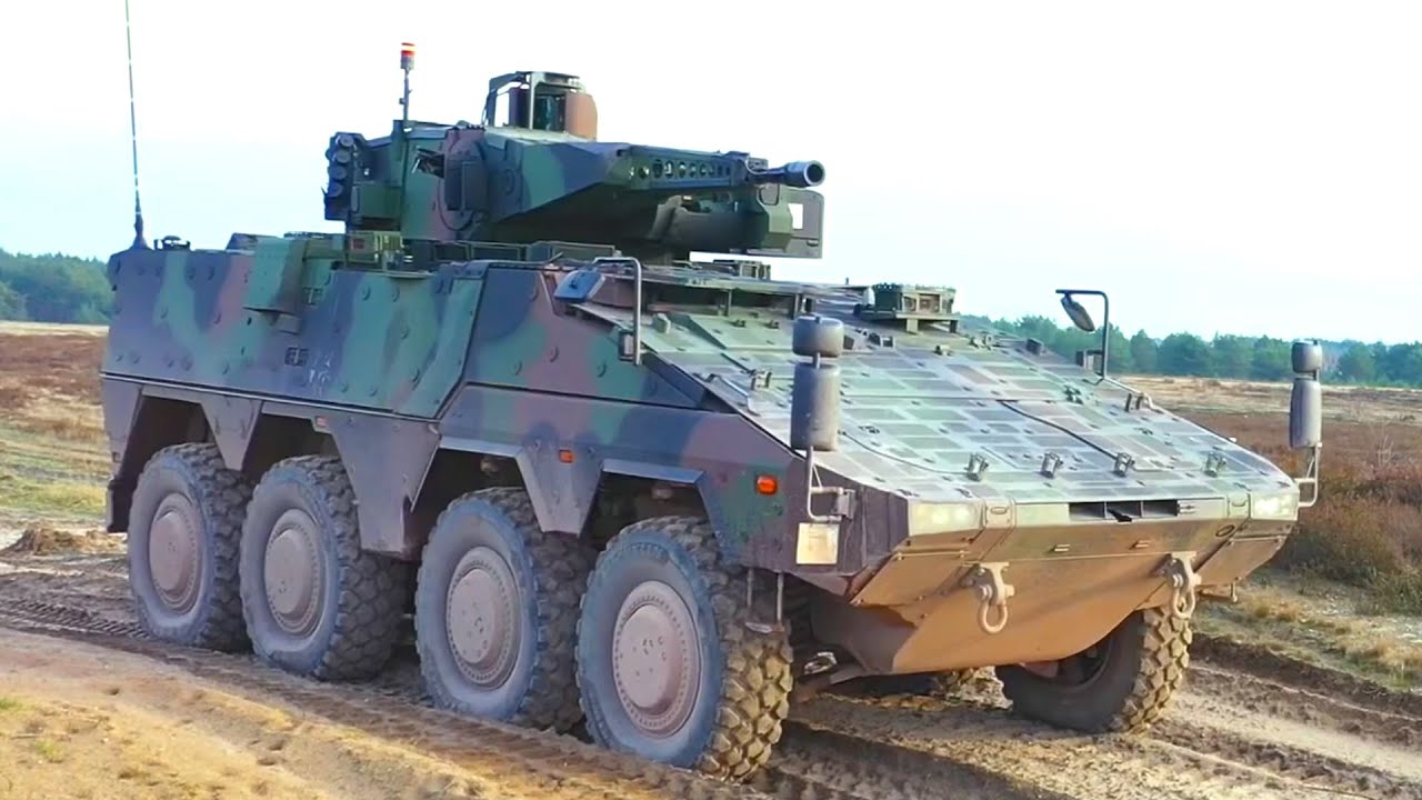 Поражение дронов немецкой БМП BOXER RCT30 - YouTube