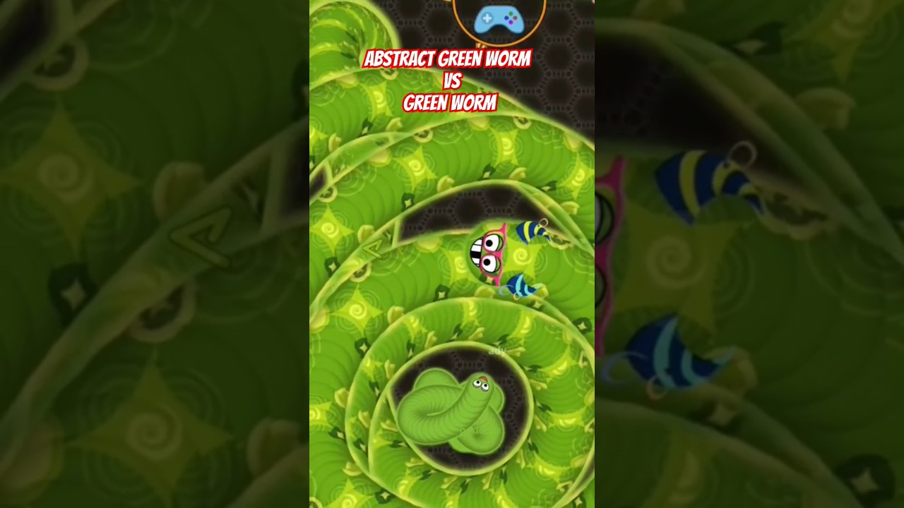 Wormate.io || abstract green worms #shorts #wormszone #snake #gaming ...