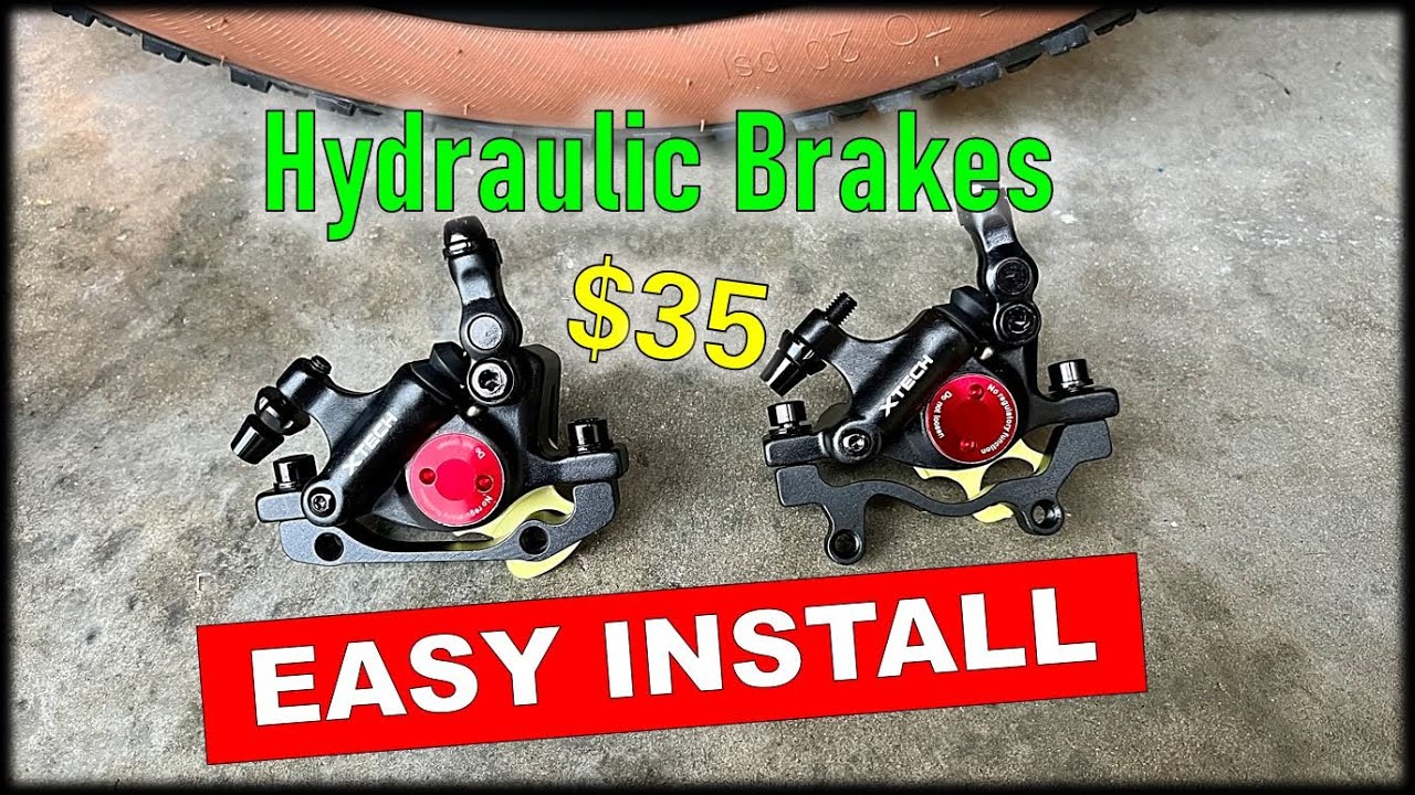 $35 Easy to Install Hydraulic Brakes on eBike or MTB - Zoom HB100 - YouTube