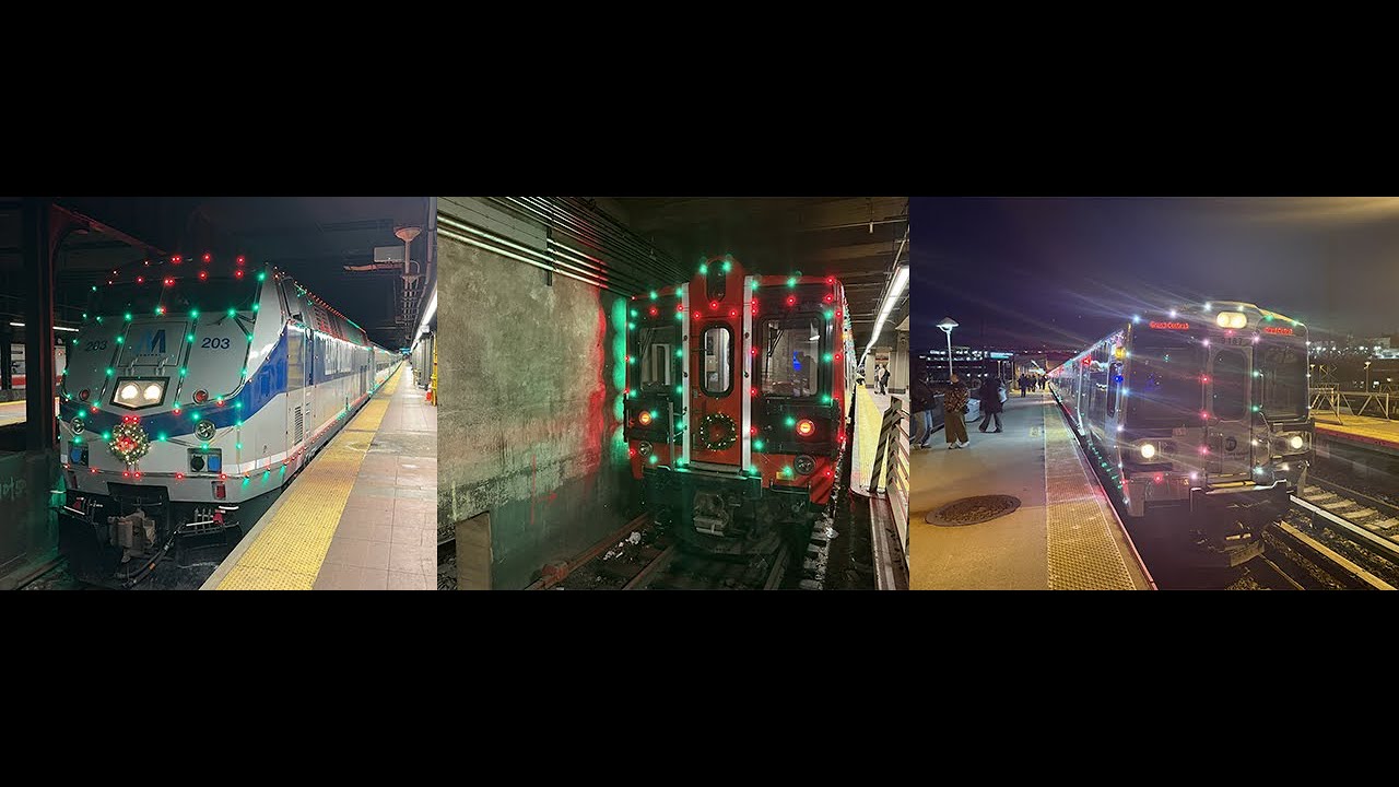 MTA Commuter Rail Holiday Lights Train 2025 - YouTube