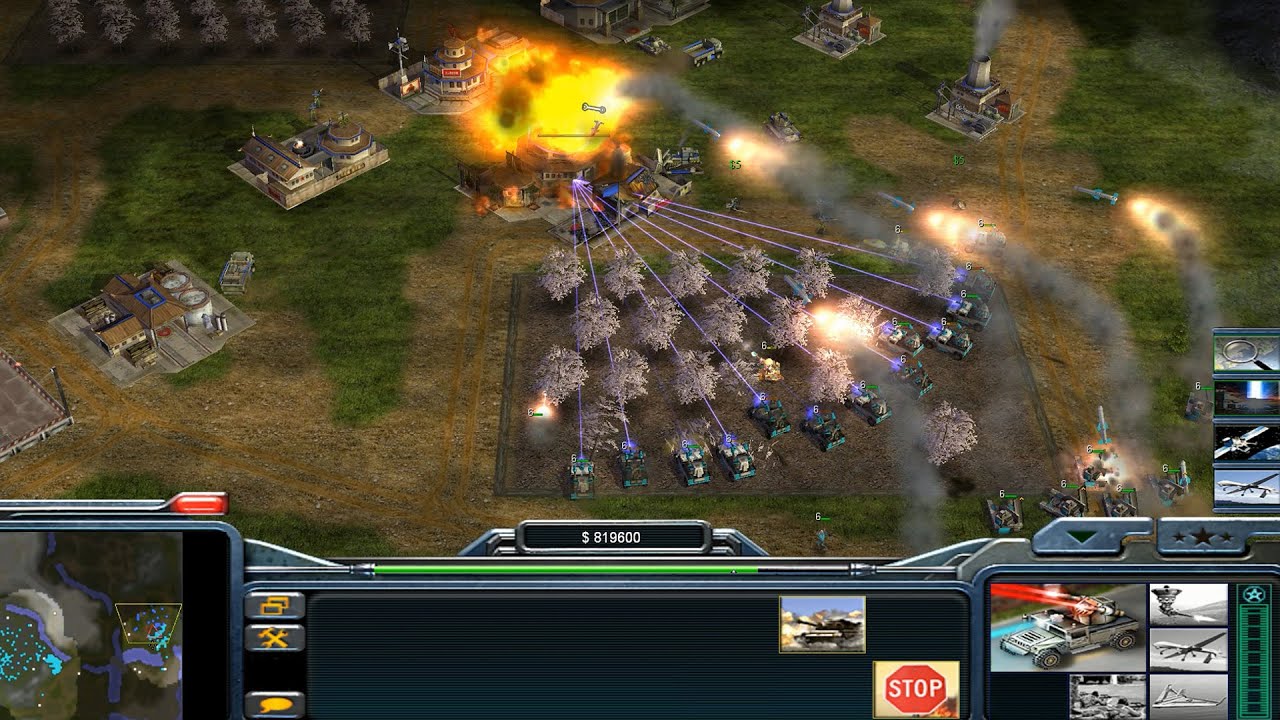 Command And Conquer Generals Zero Hour Mountain Guns USA vs 4 Random ...